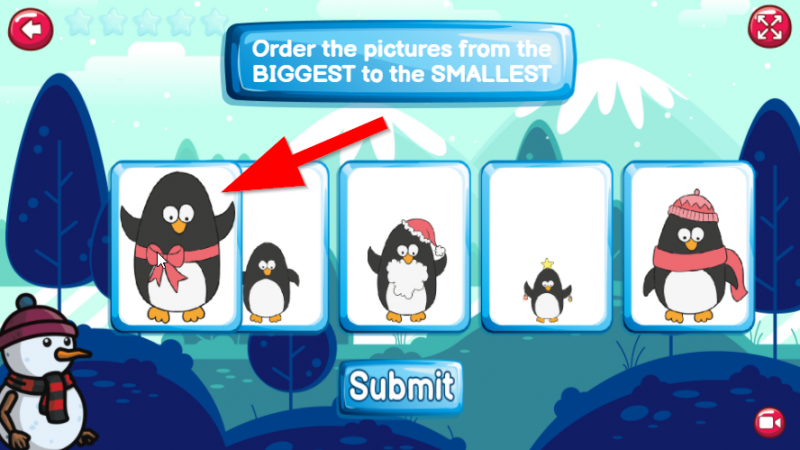 Order By Size – Math Game for Preschoolers – Numboodles