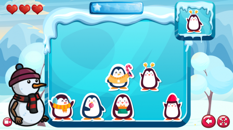 Penguin Match – Object Matching Game – Numboodles