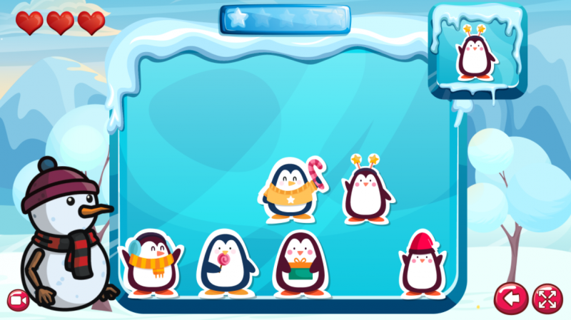 Penguin Match – Object Matching Game – Numboodles