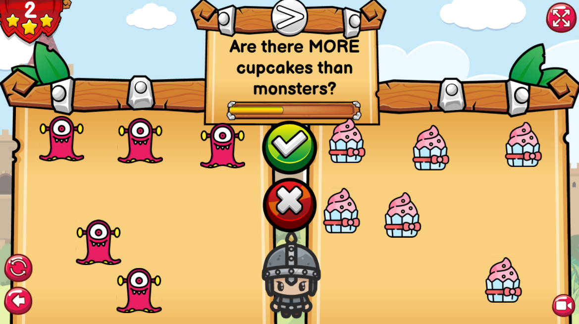 More Cupcakes Than Monsters? Greater Than/Less Than Online Game ...