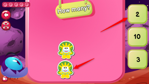 How Many Aliens? Counting Game 1 – 10 for Preschoolers – Numboodles