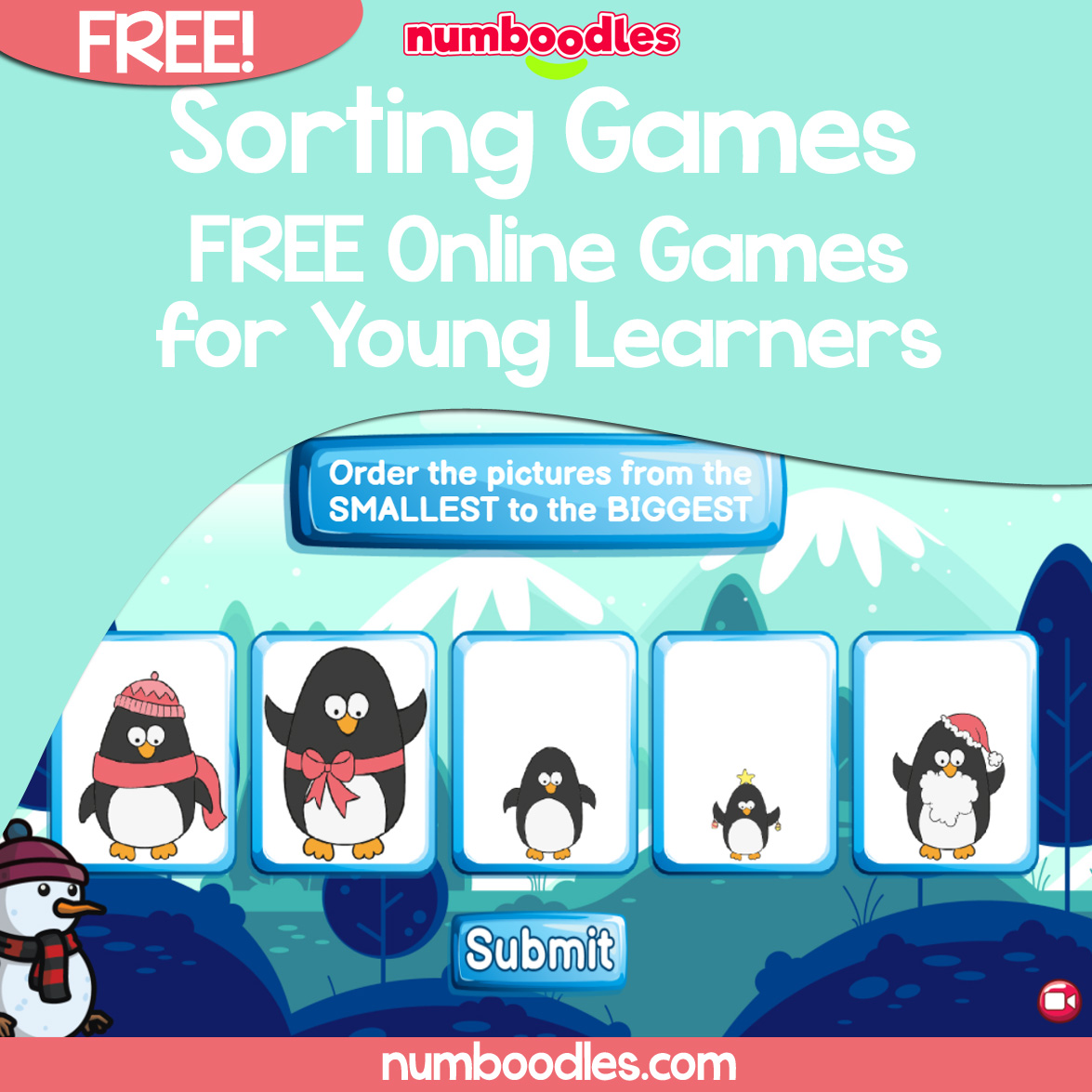 Order By Size – Math Game for Preschoolers – Numboodles
