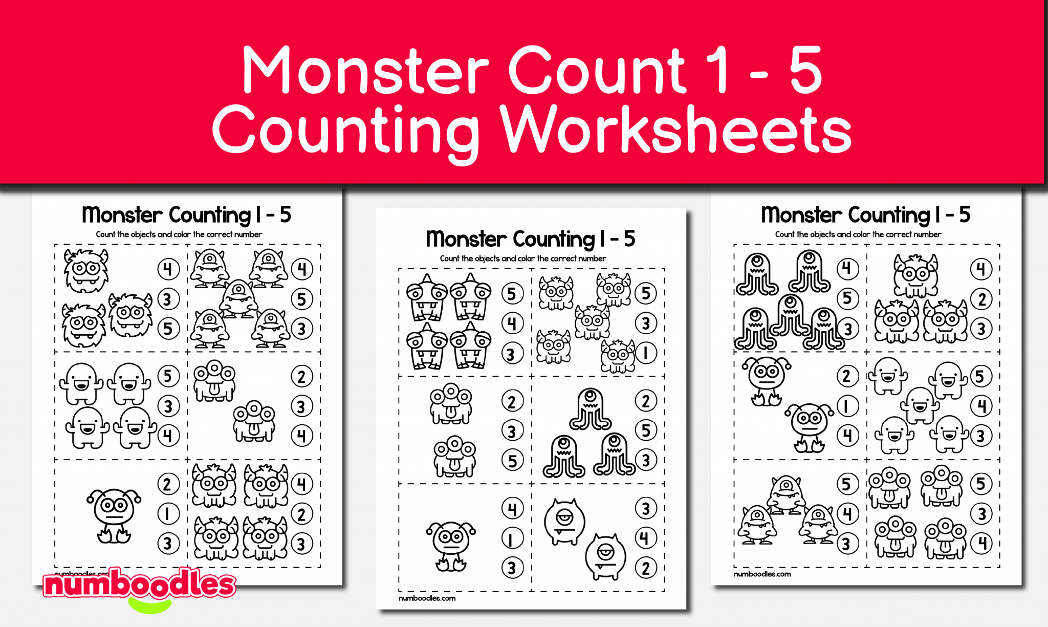 How Many Aliens? Counting Game 1 – 10 for Preschoolers – Numboodles
